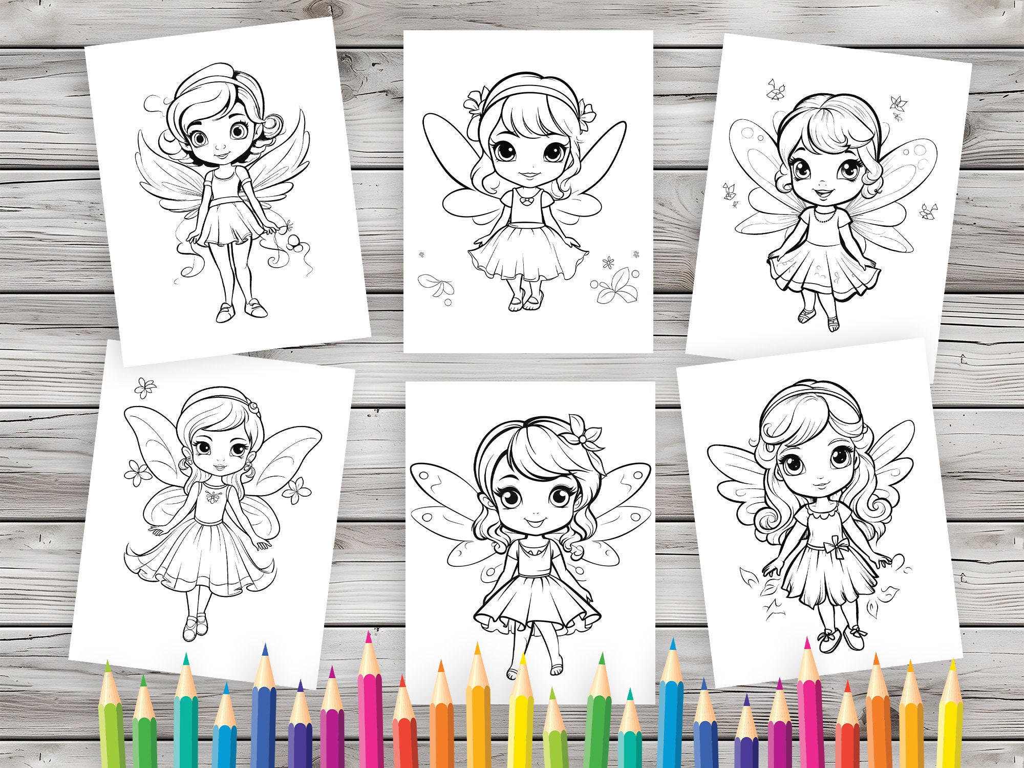 Cute Fairy Girl Coloring Pages for Kids: Perfect Friends 24 Cute Fairy ...