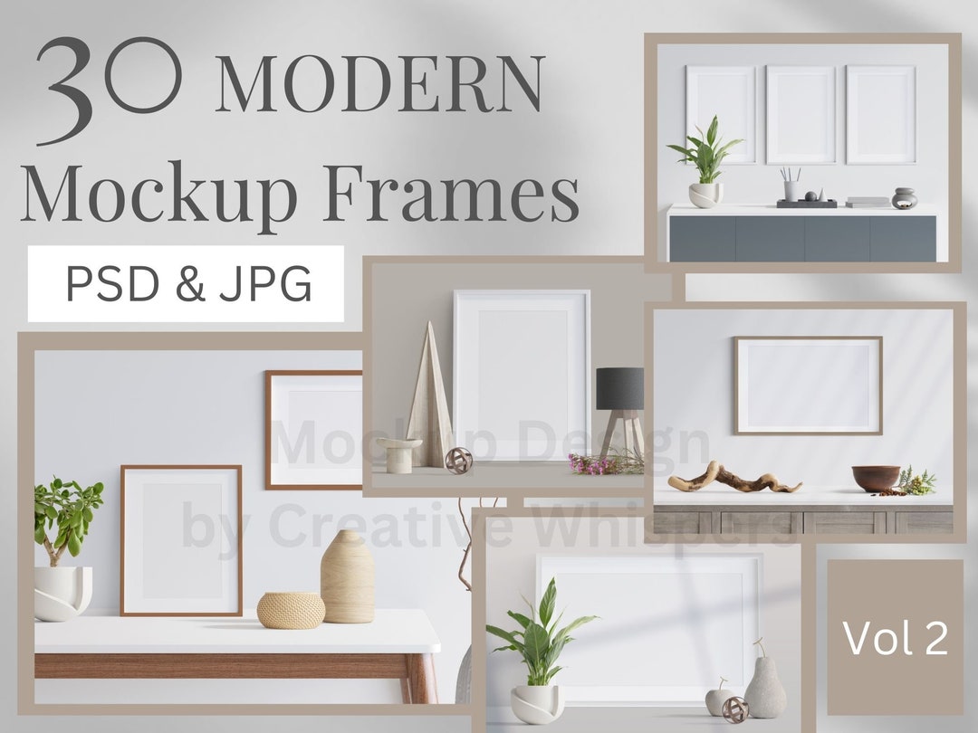 30 Frame Mockups Mock up Bundle Modern Mock up Photography Styled Stock ...