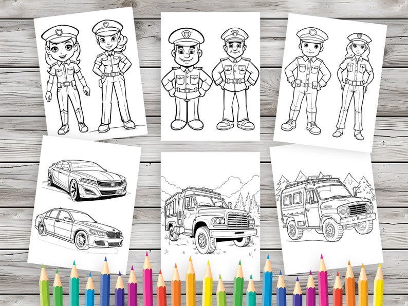 54 Job Coloring Elements for Coloring Book, Job Coloring Pages ...