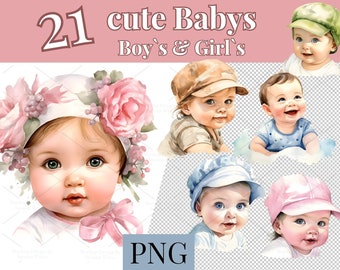 Set of Happy Laughing Faces of a Cute Baby Boys and Girls - Etsy