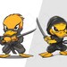 Duck Ninja Clipart Bundle – 10 PNG Illustrations, Craft Graphics ...