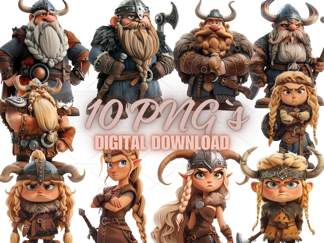 Viking Clipart Bundle, 10 Pngs, Scrapbooking (digital Download) - Etsy