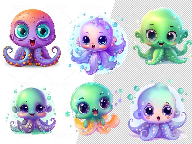 24 Vibrant Octopus Sticker Collection: Colorful and Adorable Decals for ...