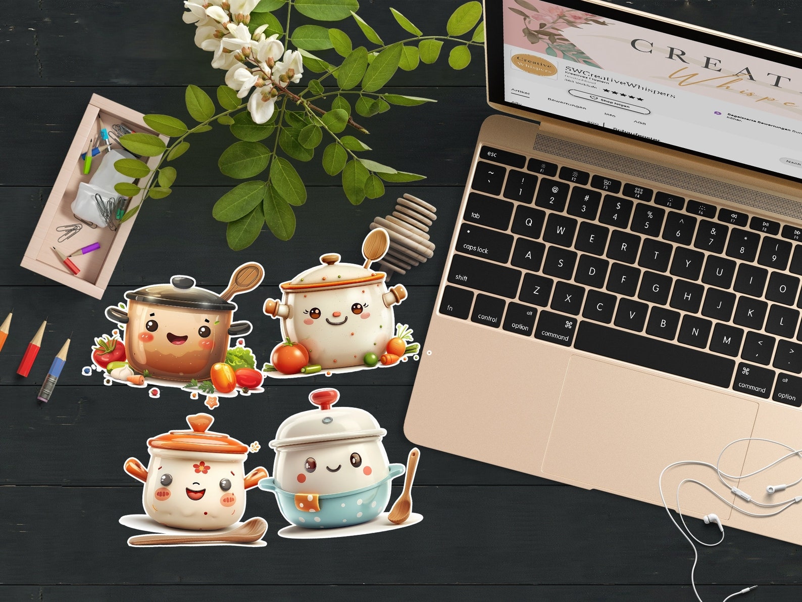 Cute Cooking Pot With Vegetables Illustration Clipart Bundle- 10 High ...