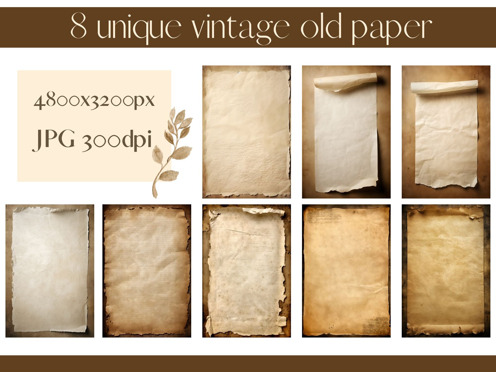 Digital Paper Vintage Elegance Collection Antique and Vintage Paper ...