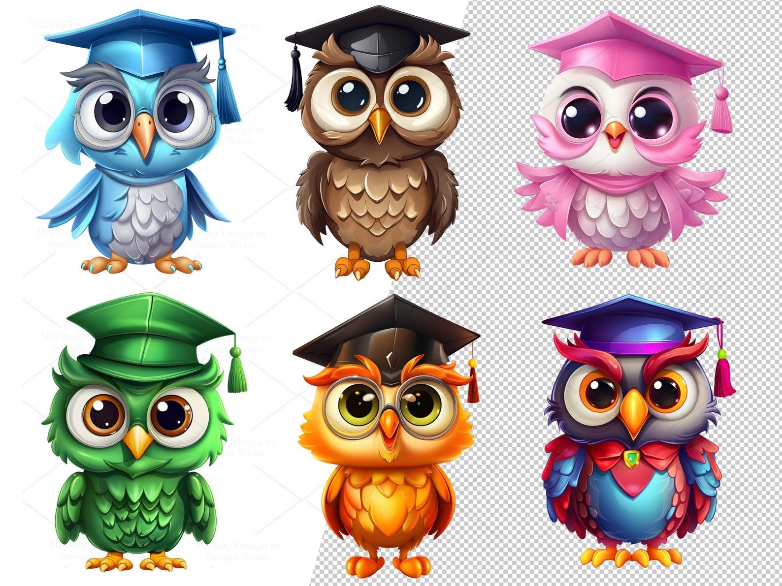 28 + 4 for Free - Graduation Owl Clipart Bundle – Cute Academic Owls ...