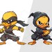 Duck Ninja Clipart Bundle – 10 PNG Illustrations, Craft Graphics ...