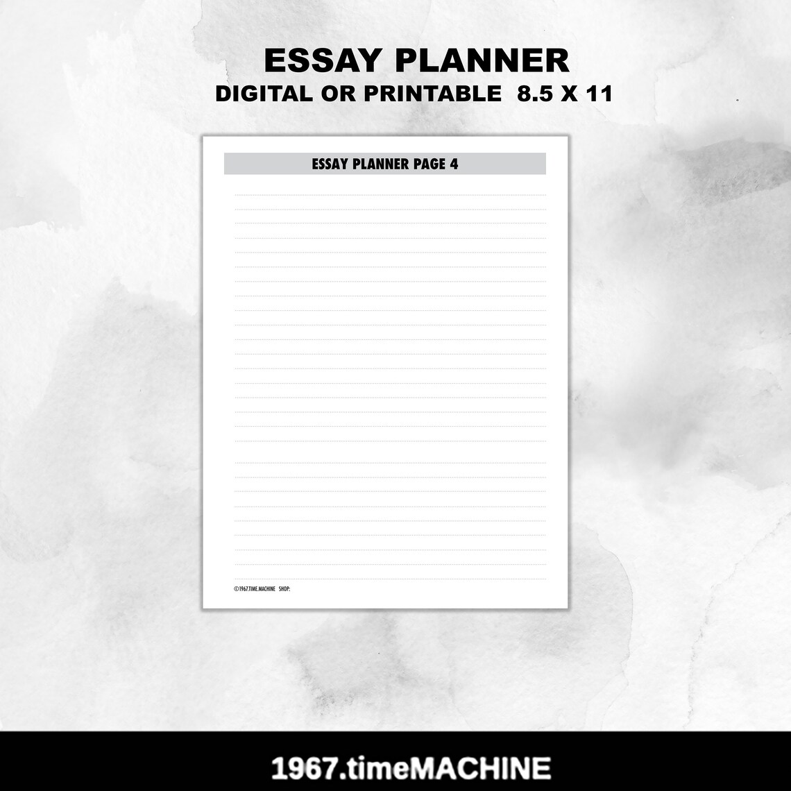 Digital or Printable Essay Planner Template 8.5x 11 - Etsy