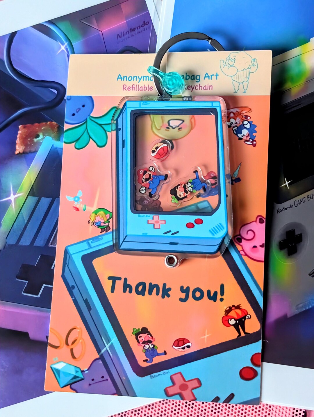 Cute Beam-boi Refillable Shaker Keychain Charms, Openable, Plumber ...