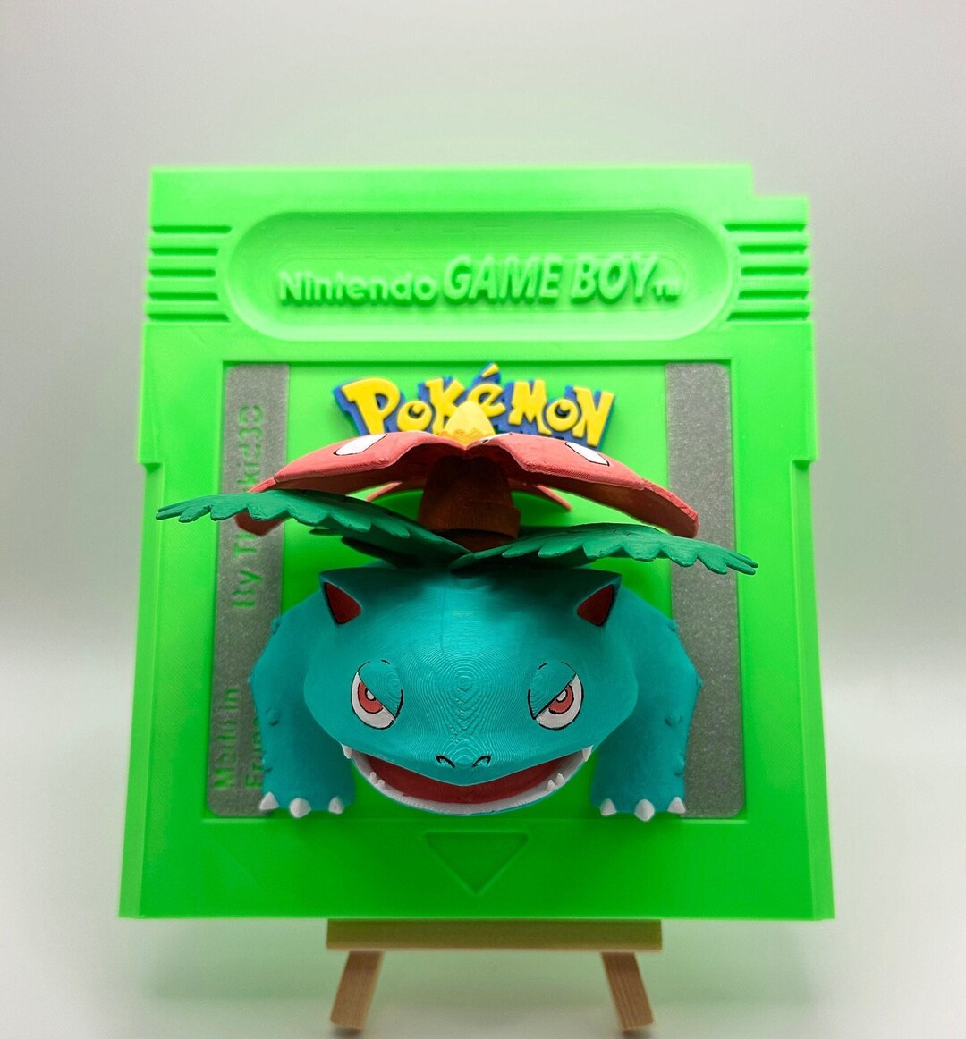 Giant Pokémon Green Venusaur Wall Cartridge - Hand-painted Unique 3D ...