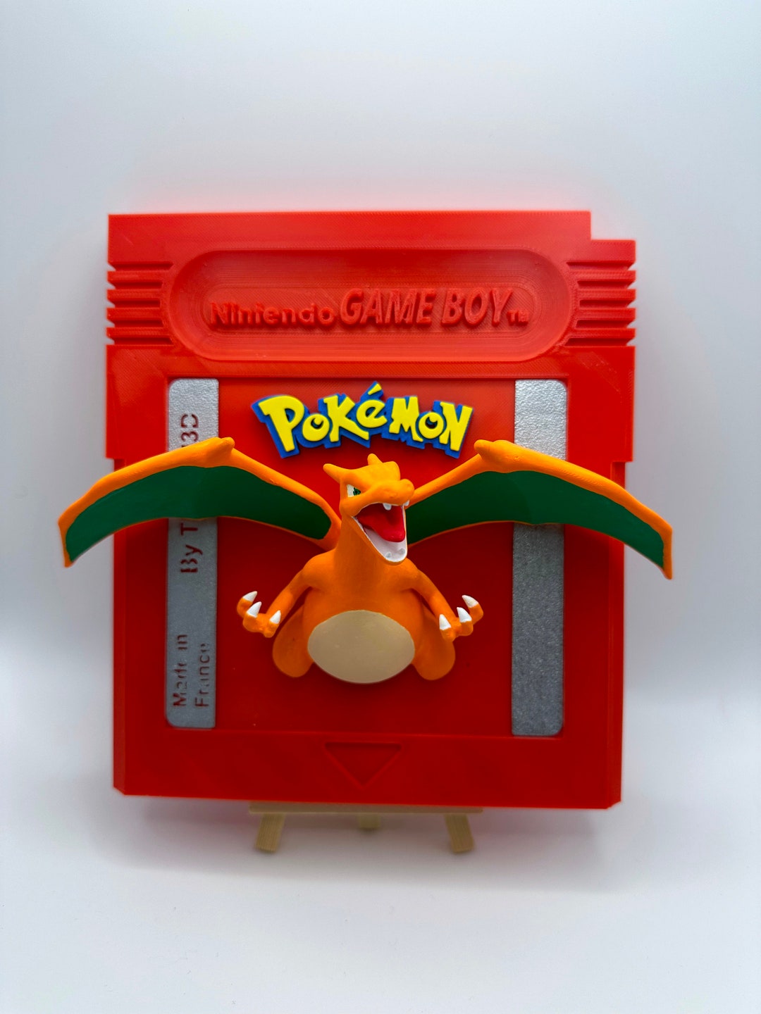 Giant Pokémon Red Charizard Wall Cartridge - Hand-painted 3D Artwork ...