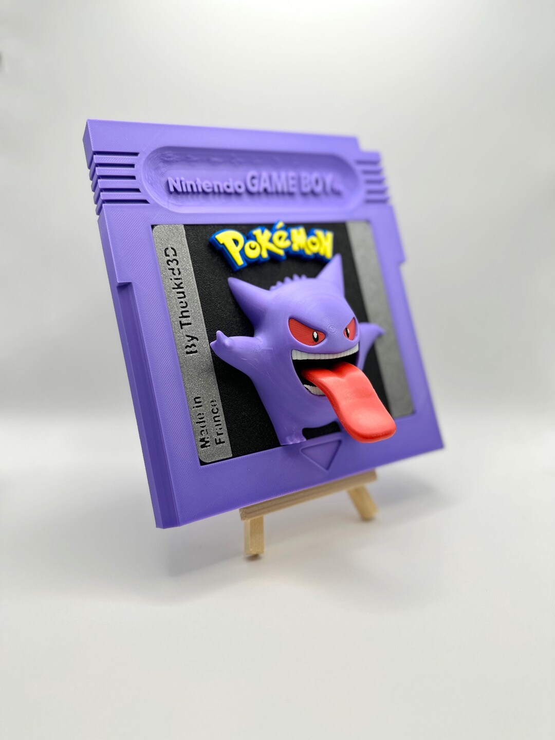 Giant Pokémon Wall Cartridge Gengar - Mystical Wall Art Hand-painted 3D ...