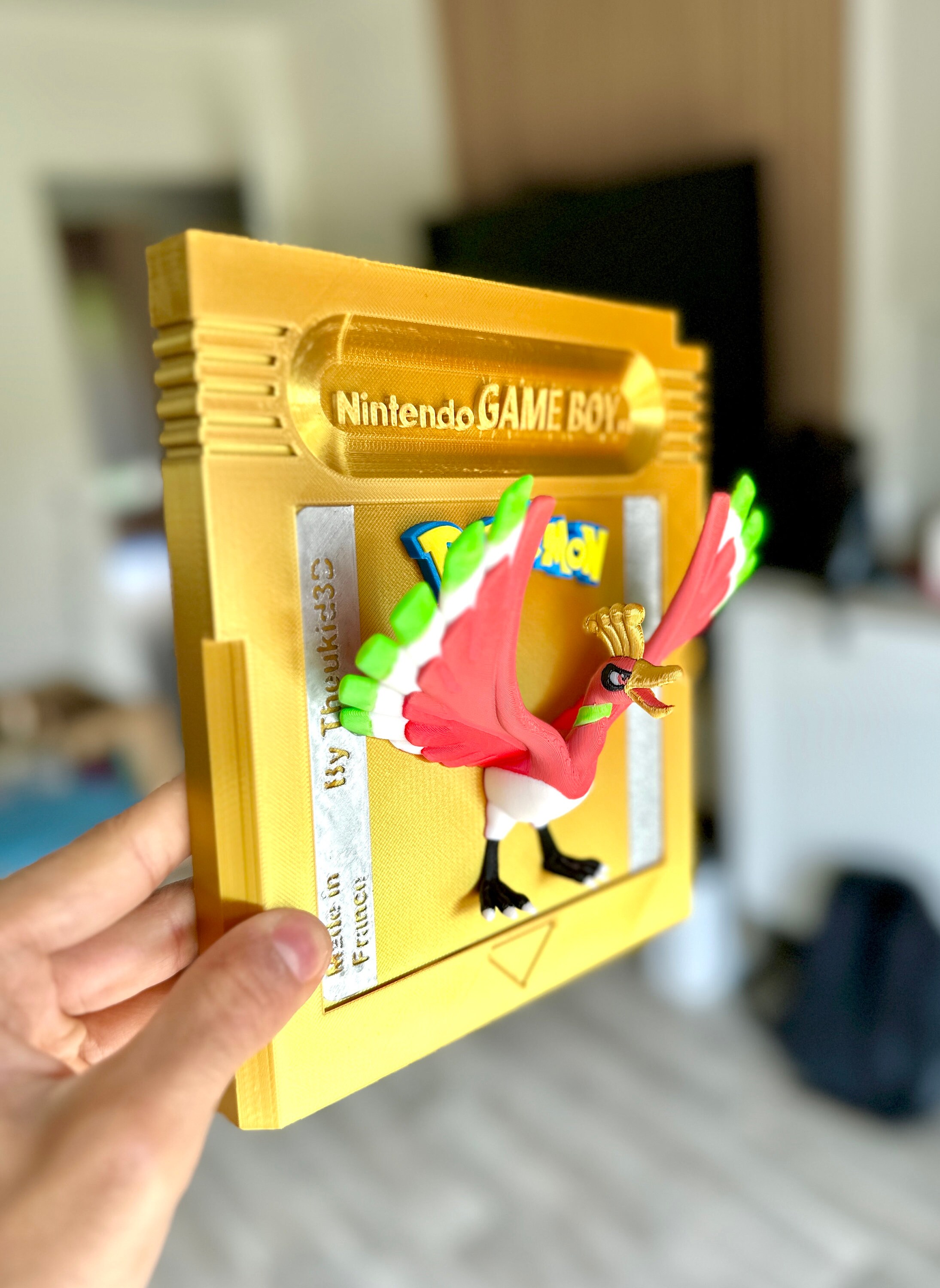 Giant Pokemon Gold Ho-oh Gameboy Color Cartridge Wall Decorartion Hand ...