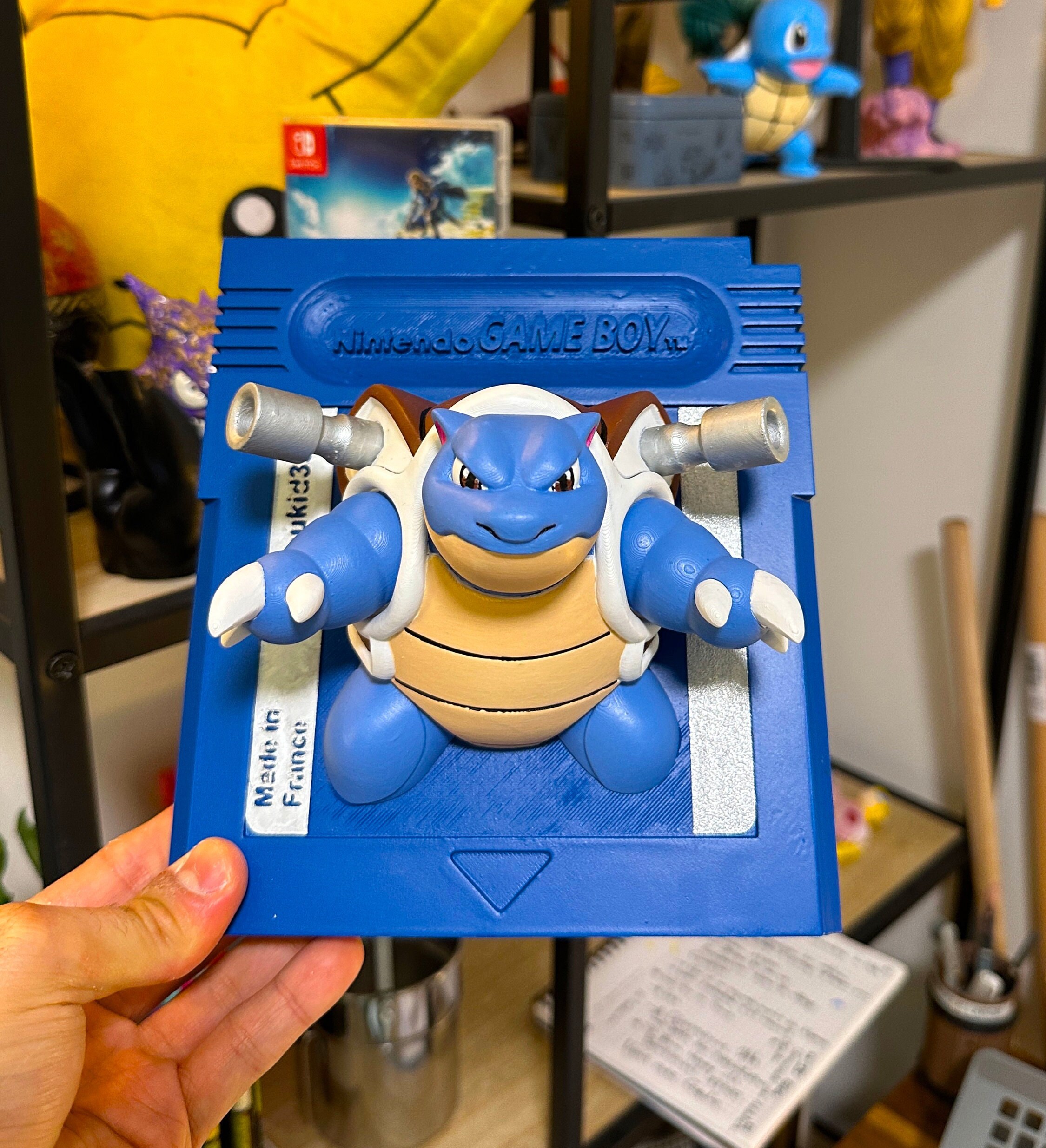 Pokemon Blue Blastoise Giant Wall Art - Hand Painted Unique 3D Artwork ...