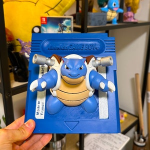 Giant Pokémon Blue Cartridge With Blastoise Hand-painted 3D Original ...