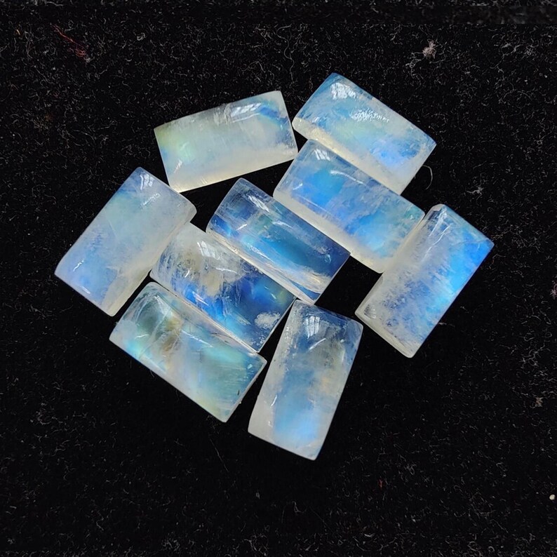 Rainbow Moonstone Cabochon: Rectangle Gemstone, AAA+ Quality - Etsy