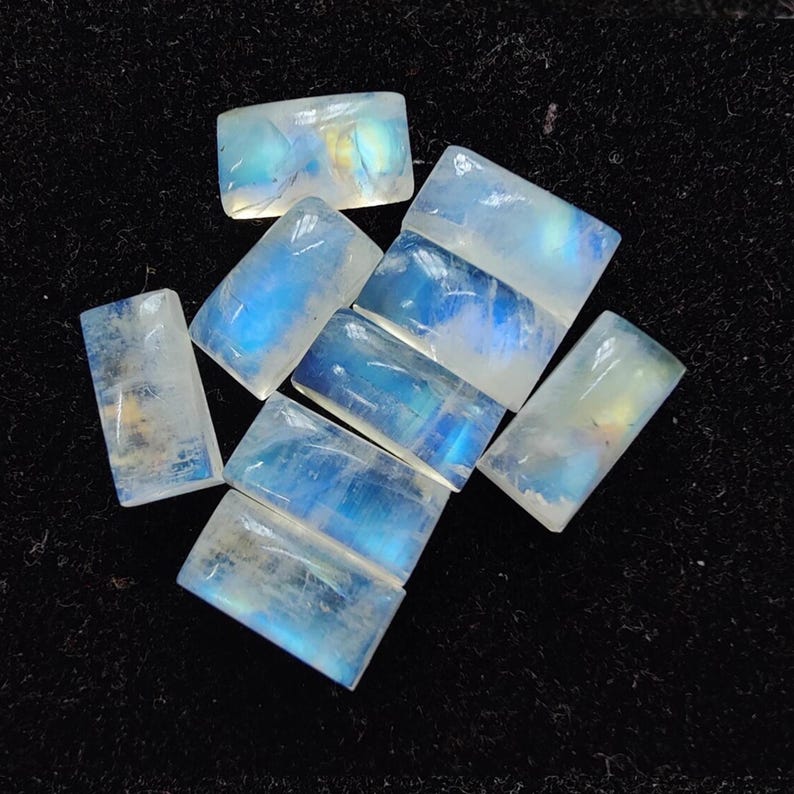 Rainbow Moonstone Cabochon: Rectangle Gemstone, AAA+ Quality - Etsy