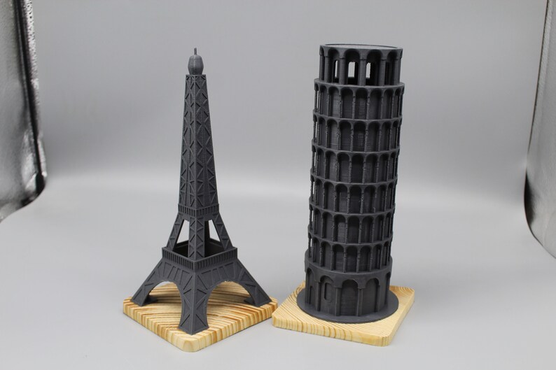 The Leaning Tower of Pisa, the Eiffel Tower,3d Printing STL File ...