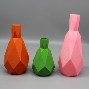 Vase 3D Printing STL Files Digital Instant Download. Three Sizes of ...