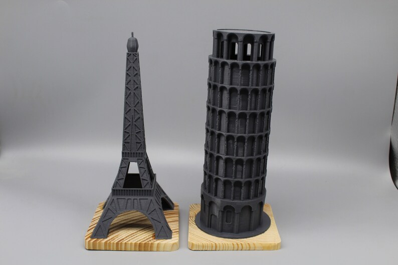 The Leaning Tower of Pisa, the Eiffel Tower,3d Printing STL File ...