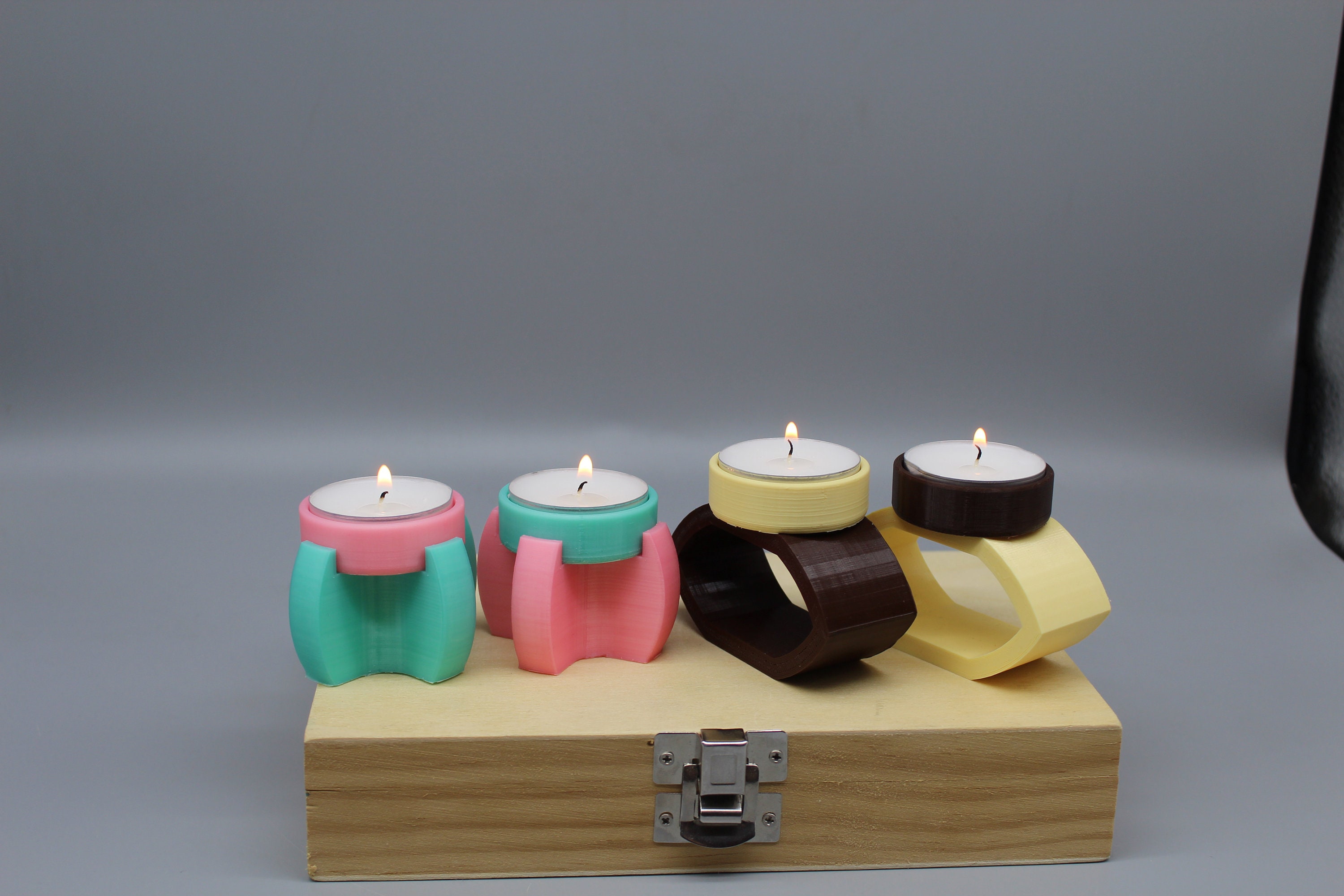 Set of Two Candlesticks. 3D Printed Candlesticks. PLA Eco Material ...