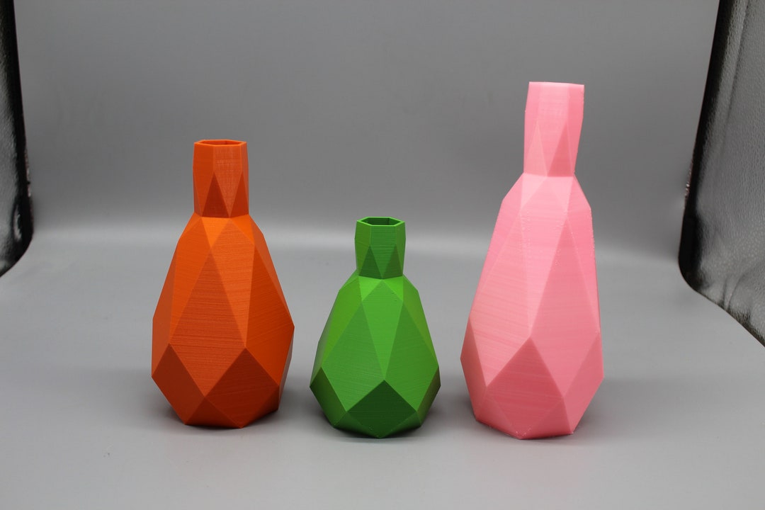 3D Printed Vases. PLA Eco Material. Vases for Flowers. 4.7inch, 6.3inch, 7.9inch. - Etsy