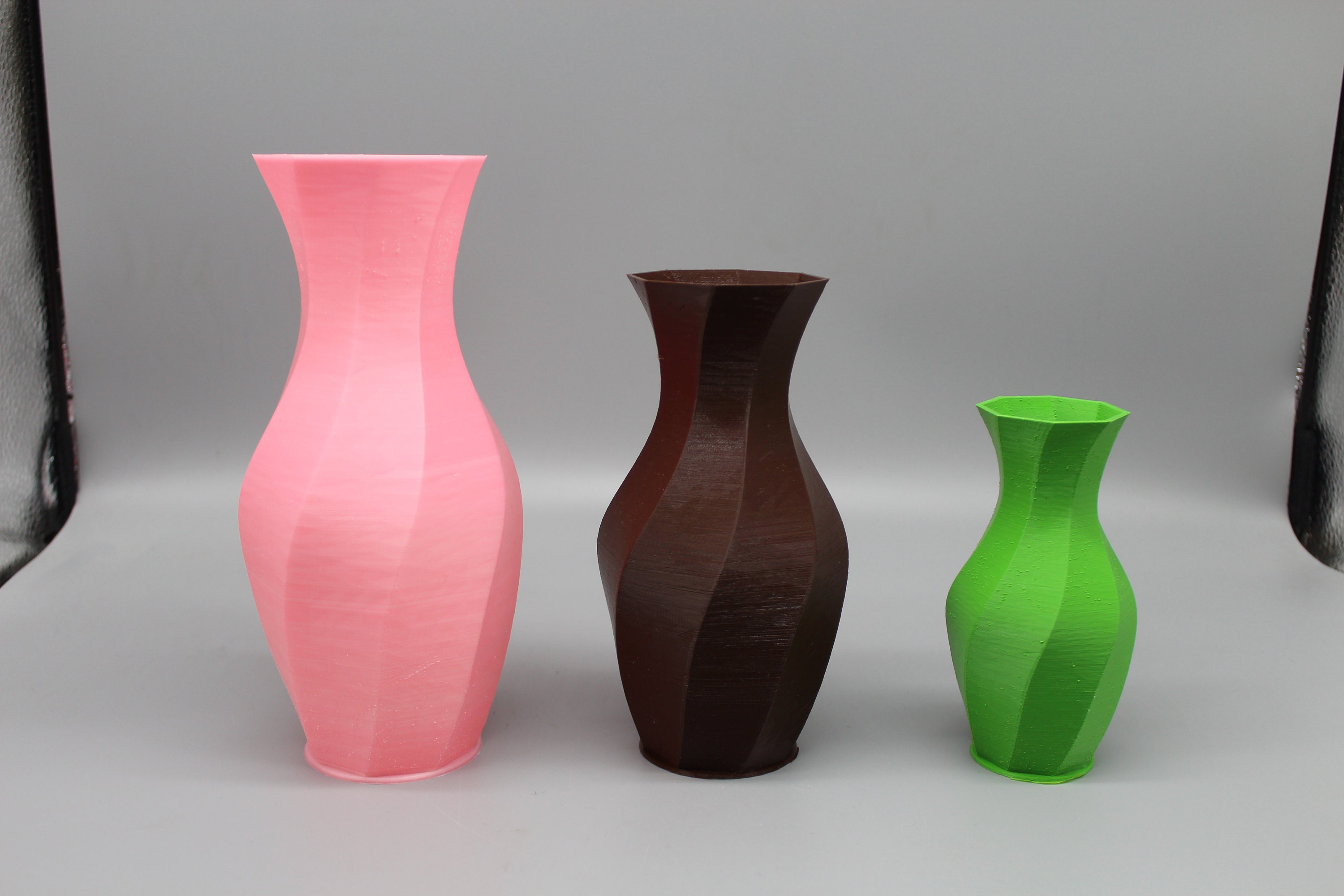 Hexagonal Vase.3d Printed Vases. PLA Eco Material. Vases for Flowers. 4.7inch, 6.3inch, 7.9inch ...