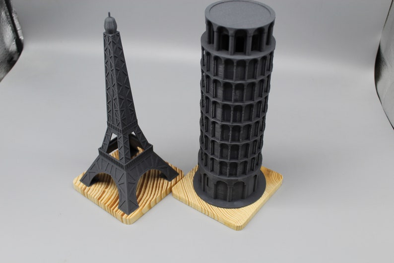 The Leaning Tower of Pisa, the Eiffel Tower,3d Printing STL File ...