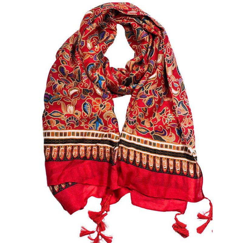 Red Head Scarf - Etsy