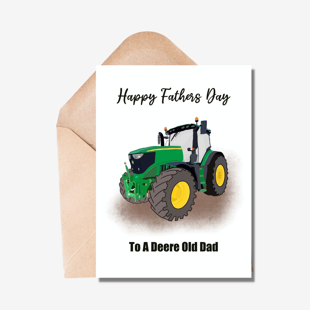 Fathers Day Tractor Card John Deere Pun Card for Dad - Etsy