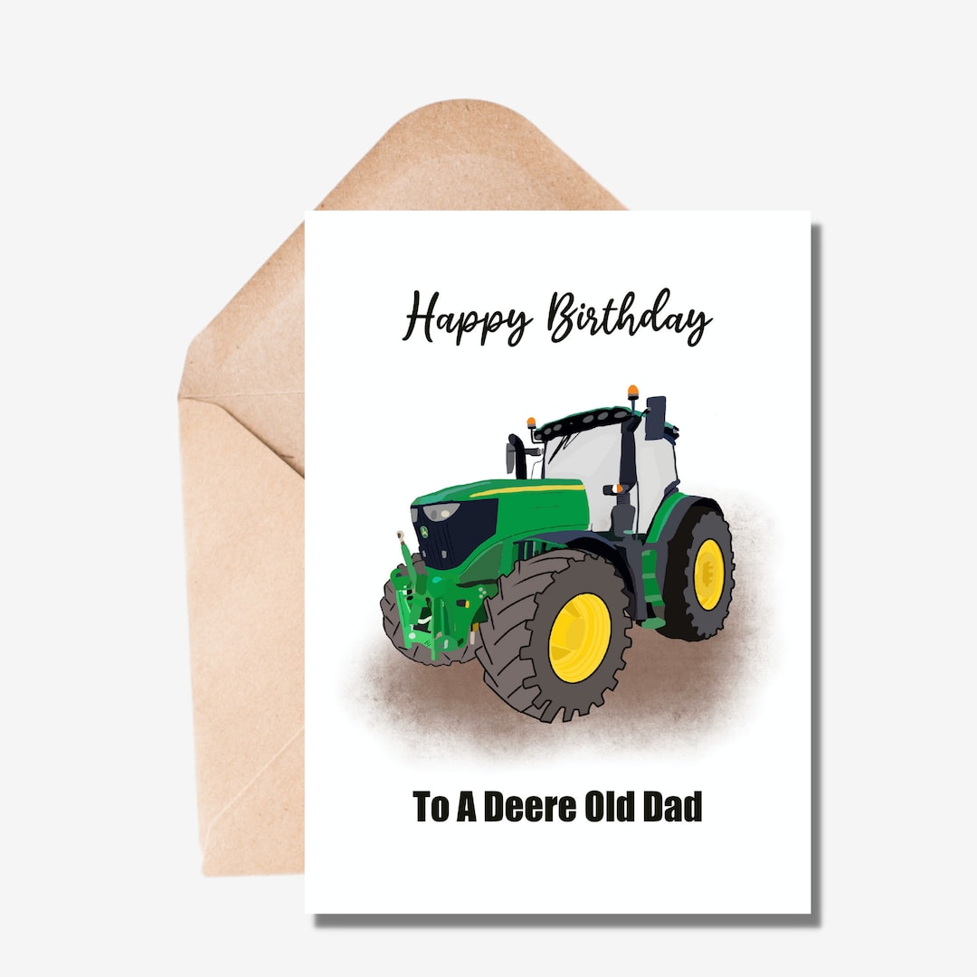 Birthday Tractor Card John Deere Happy Birthday Pun Card Dad - Etsy