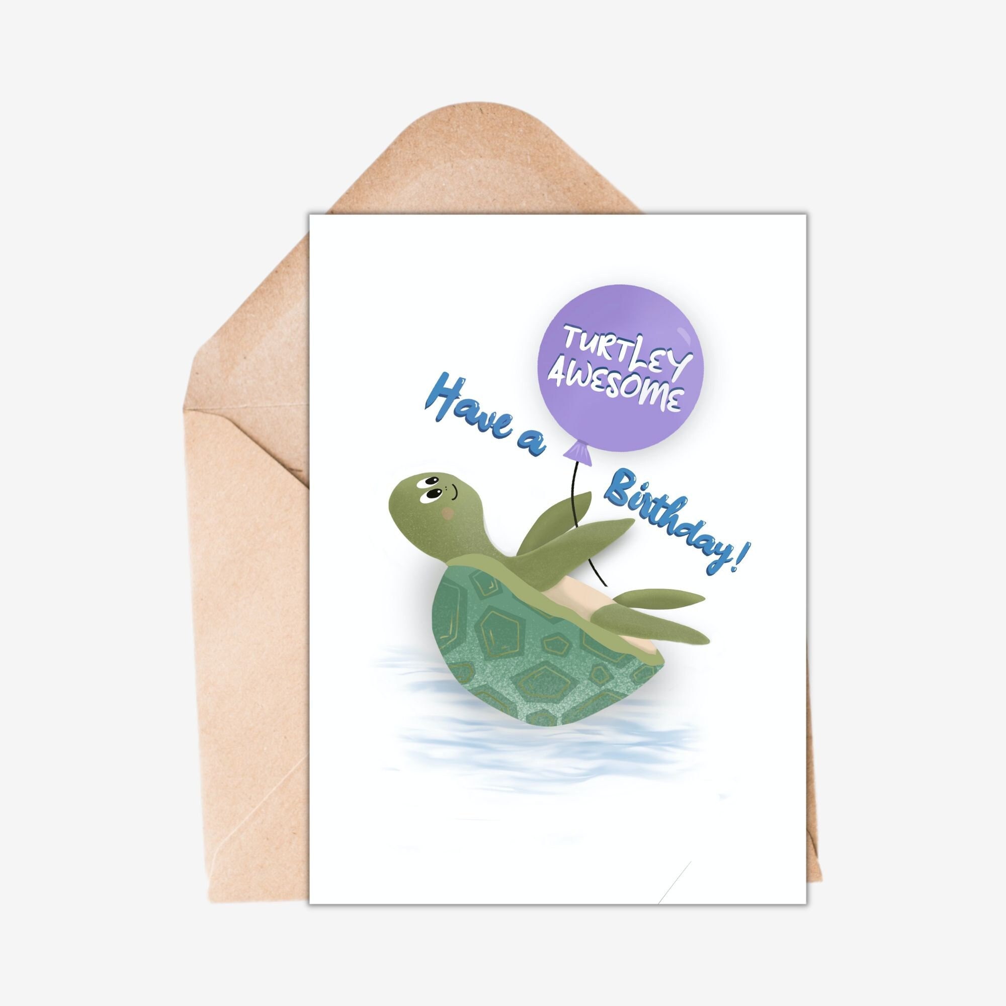 Turtle Birthday Card | Cute Funny Pun Cards | Birthday Wishes | Happy ...