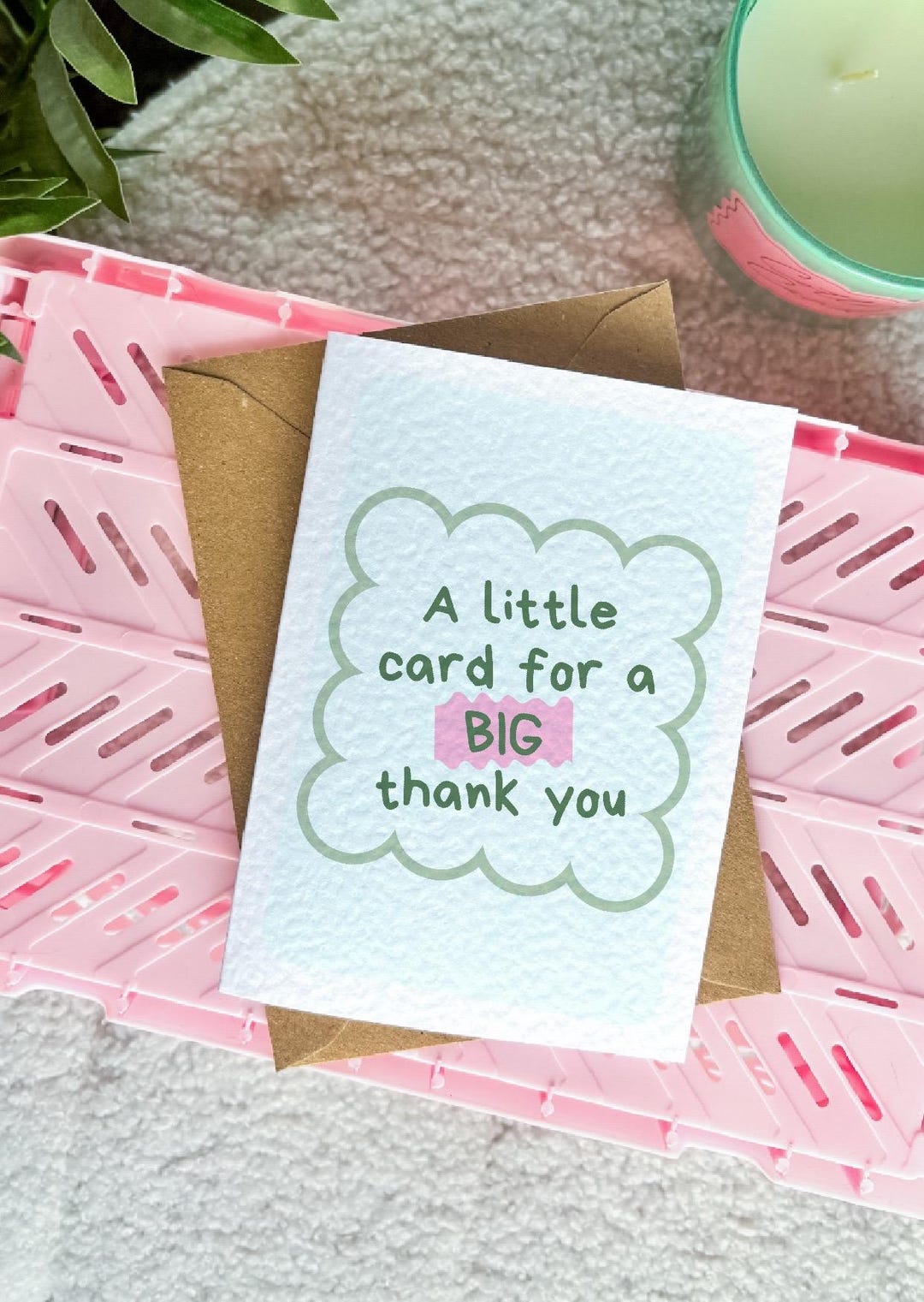 Little Card Big Thank You Cute Appreciation Greeting Card - Etsy