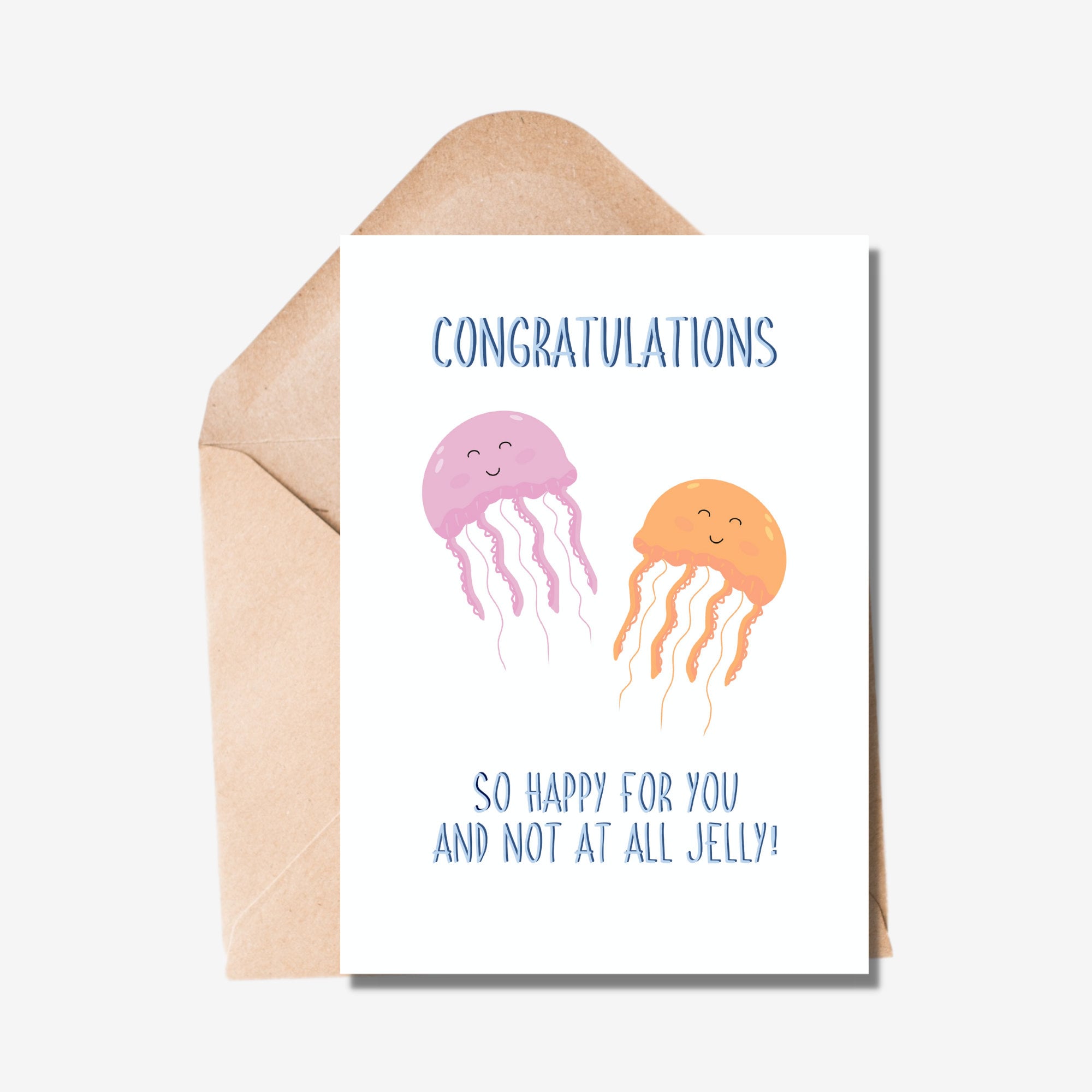 Congratulations Jelly Fish Card | so Happy for You | Funny Greeting ...