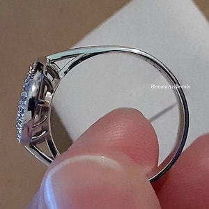 Twilight Bella Engagement Ring, Cluster Round Moissanite Wedding Ring ...