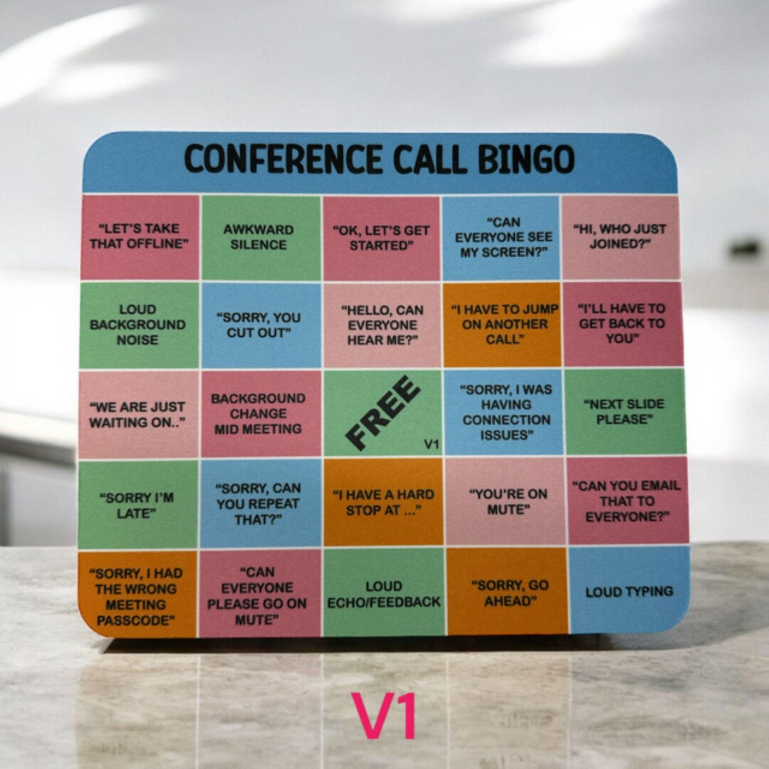 Conference Call Bingo Mouse Pad / Desk Accessories, Office Desk ...