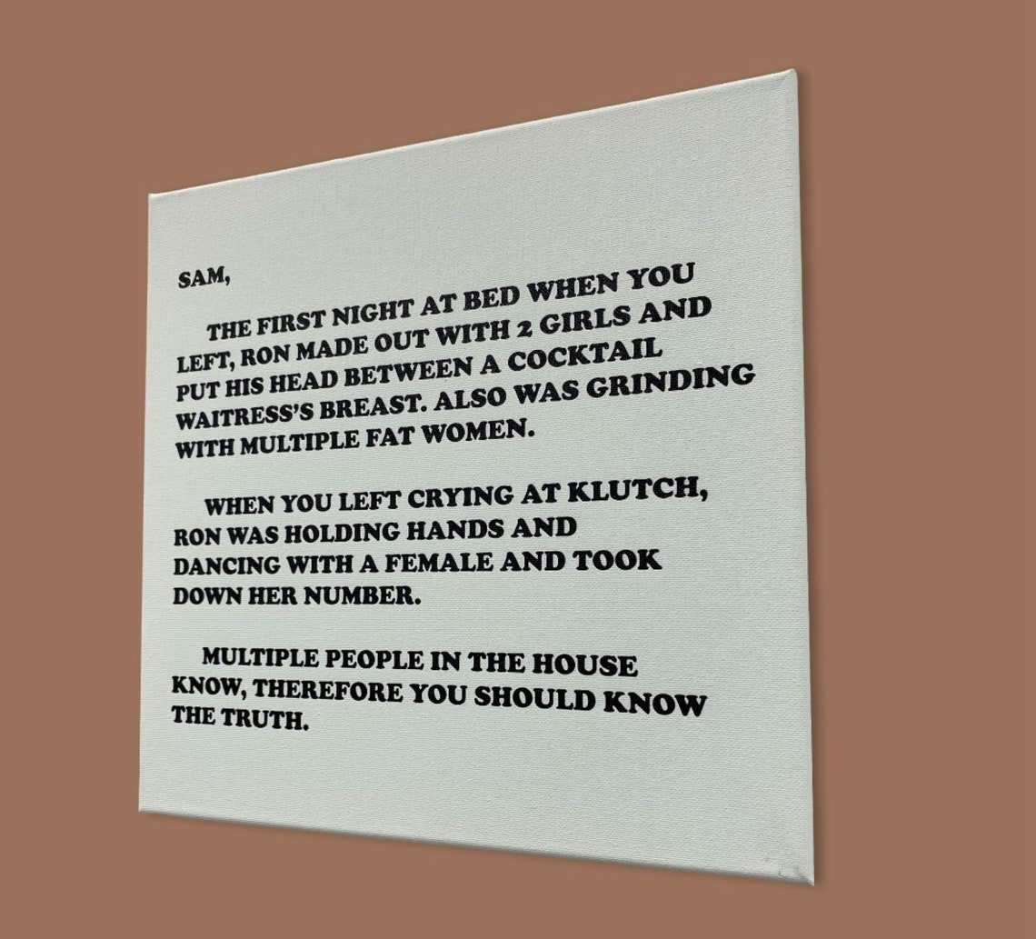 Jersey Shore the Note Framed Canvas Print Dear - Etsy