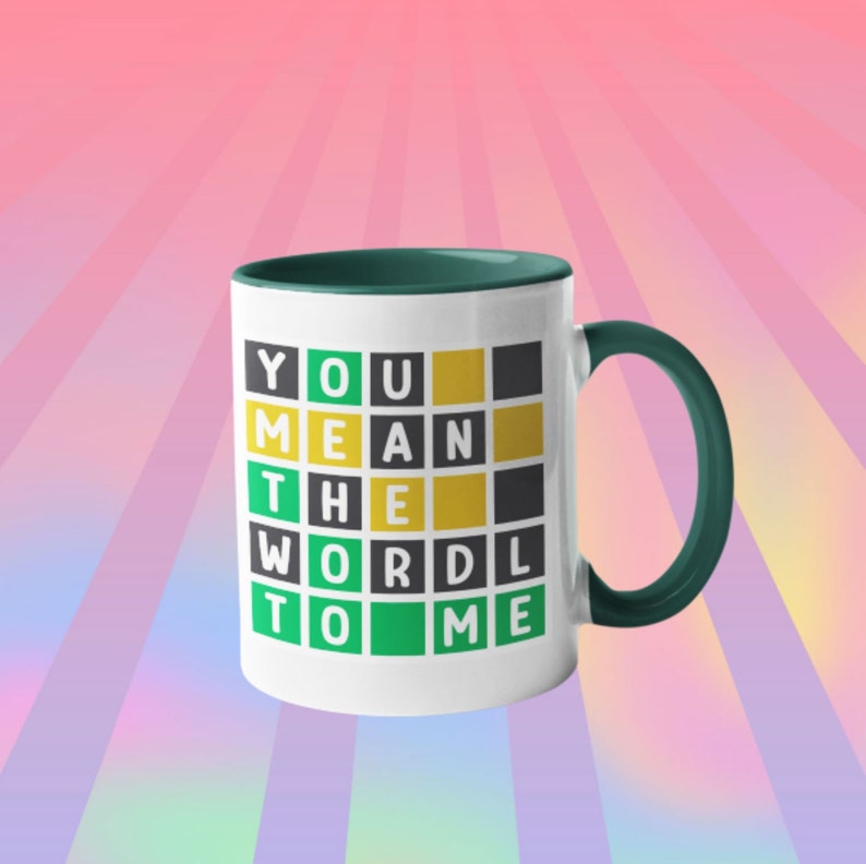 Wordle Mug, You Mean the World to Me, Coffee Mug Gift - Etsy