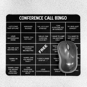 Conference Call Bingo Mouse Pad / Desk Accessories, Desk Accessories ...