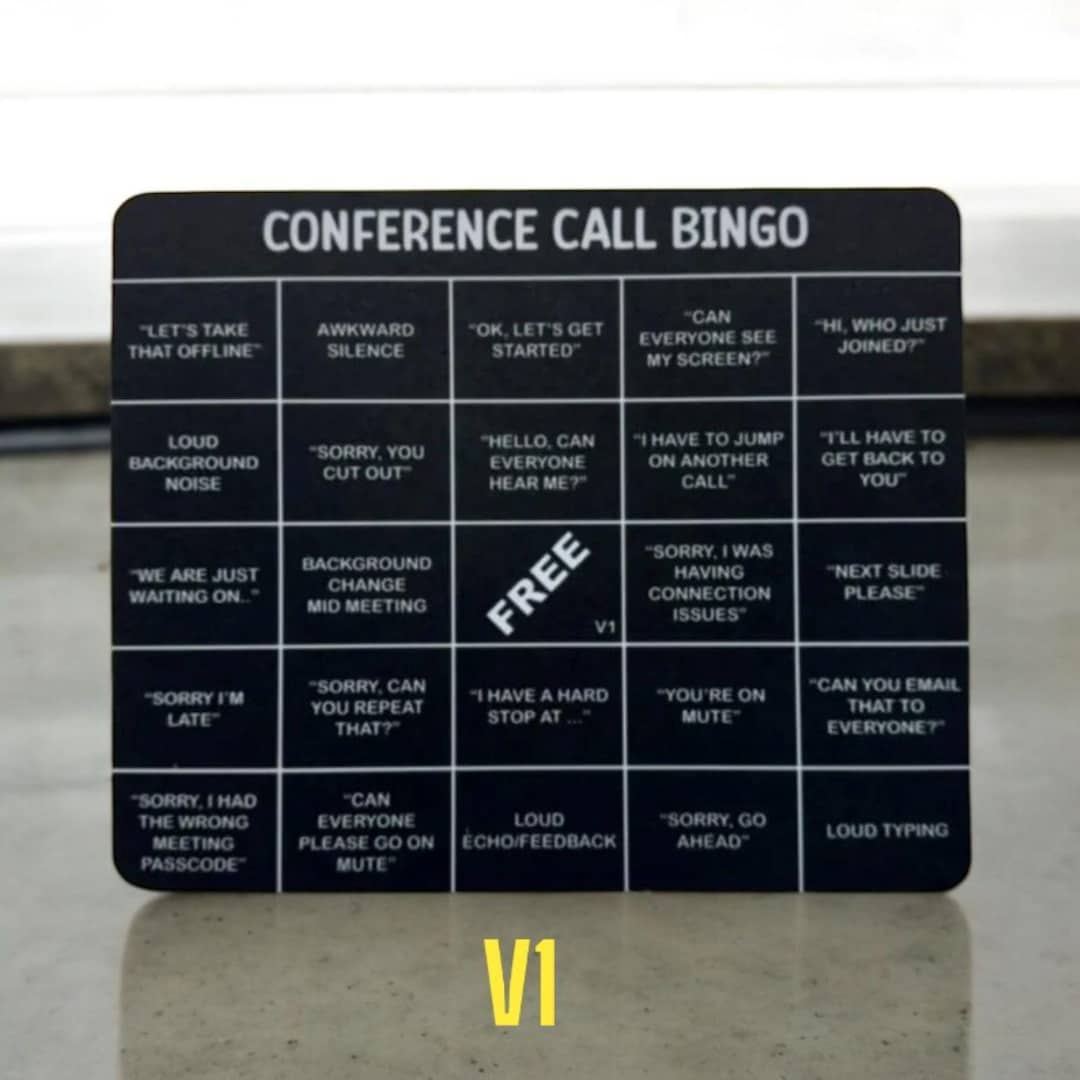 Conference Call Bingo Mouse Pad / Desk Accessories, Office Desk ...