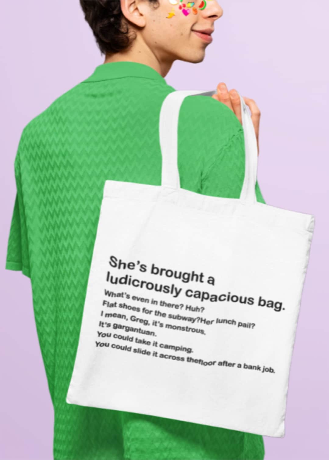 Ludicrously Capacious Bag Tote | Succession TV Show Quote, 100% Cotton ...