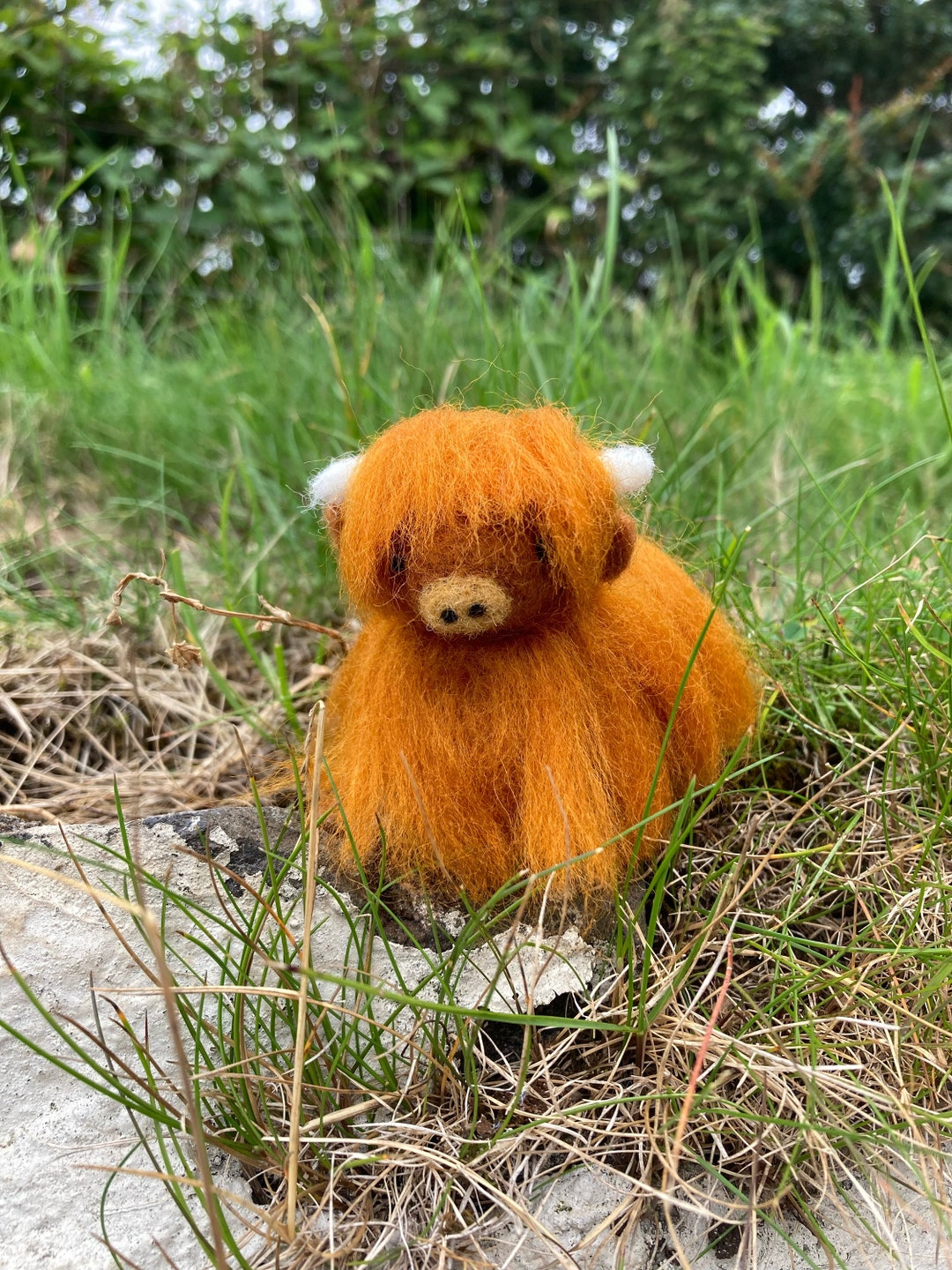 Needle Felted Toffee the Highland Cow Handmade in Scotland, Gift for ...