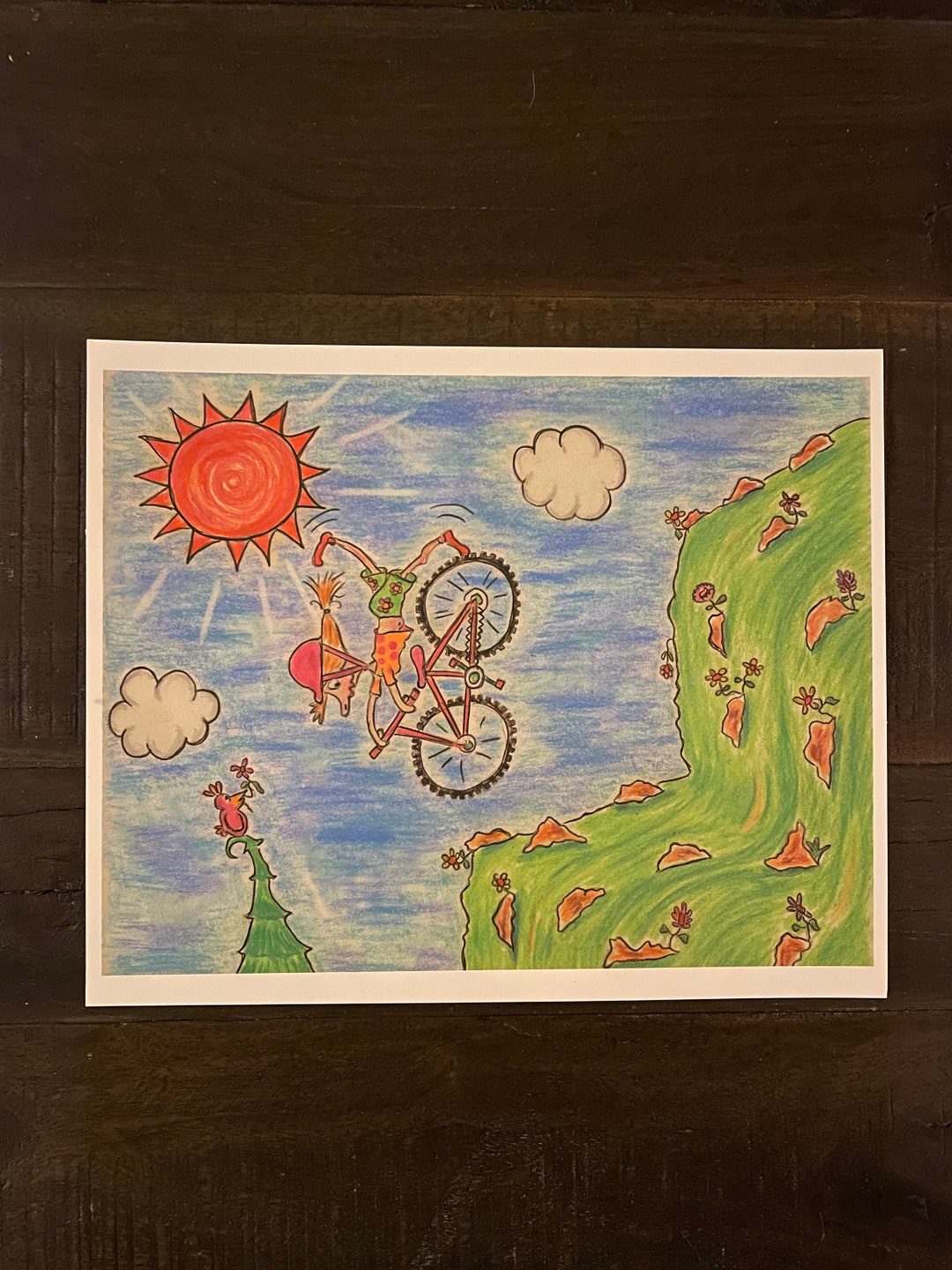 Mountain Biking Art Print - Etsy