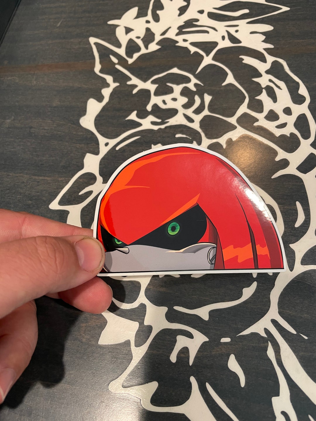 Peeking Metal Knuckles Sticker - Etsy