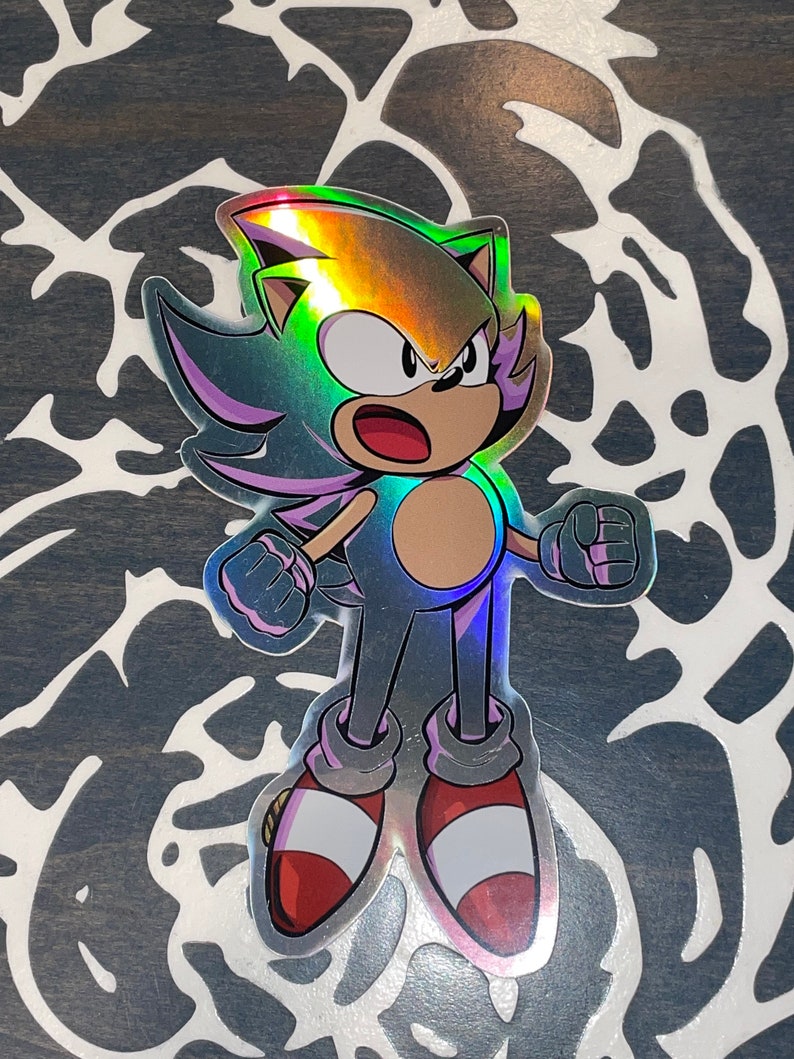 HOLOGRAPHIC Hyper Sonic - Etsy