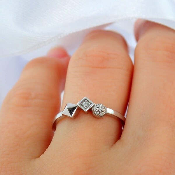 Geometric Shape Ring - Etsy