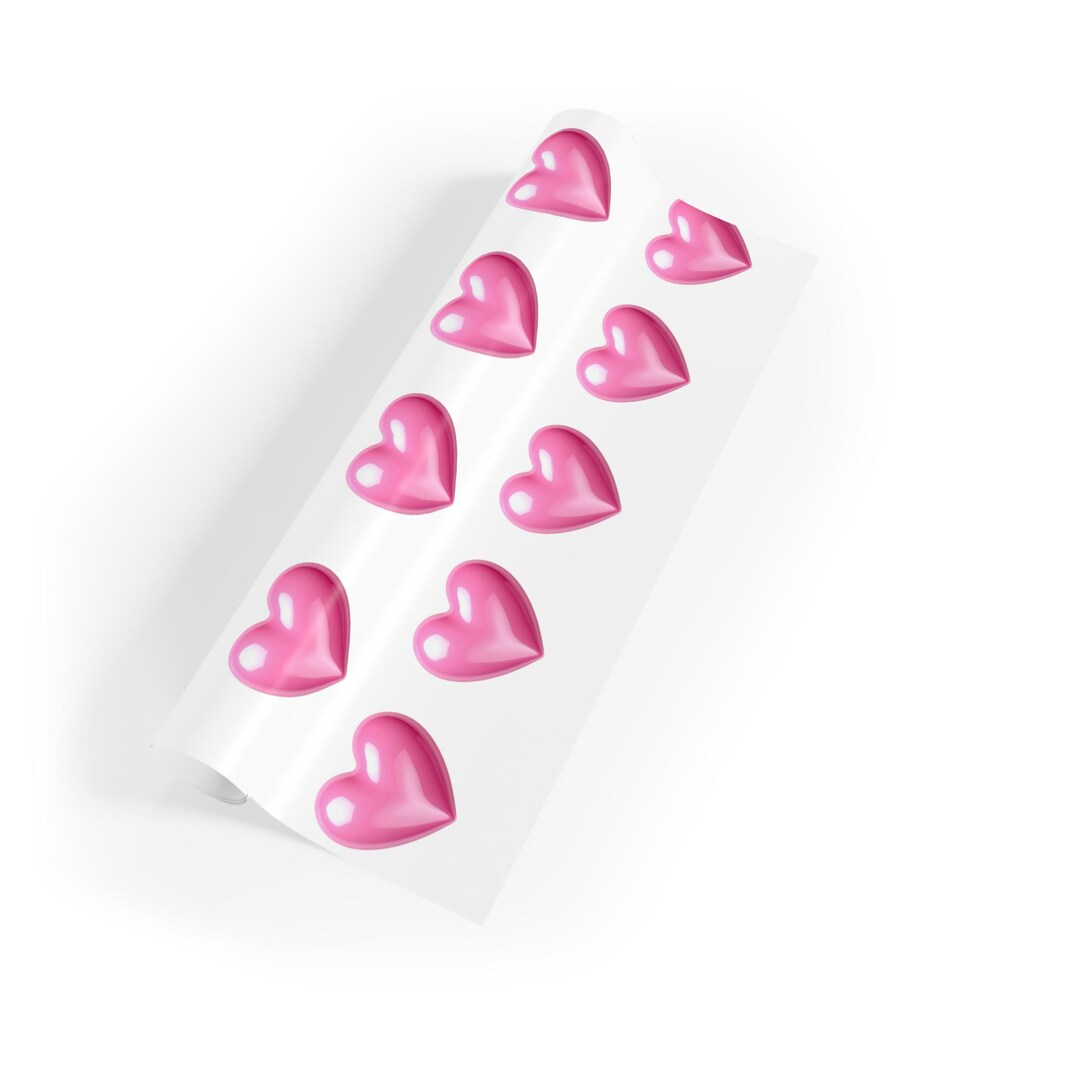 Pink Heart Pattern Gift Wrapping Paper Roll | Hearts Wrapping Paper - Etsy
