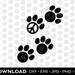 Paw Prints Peace Sign Svg, Jpg, Dxf, Png, Eps Download - Etsy