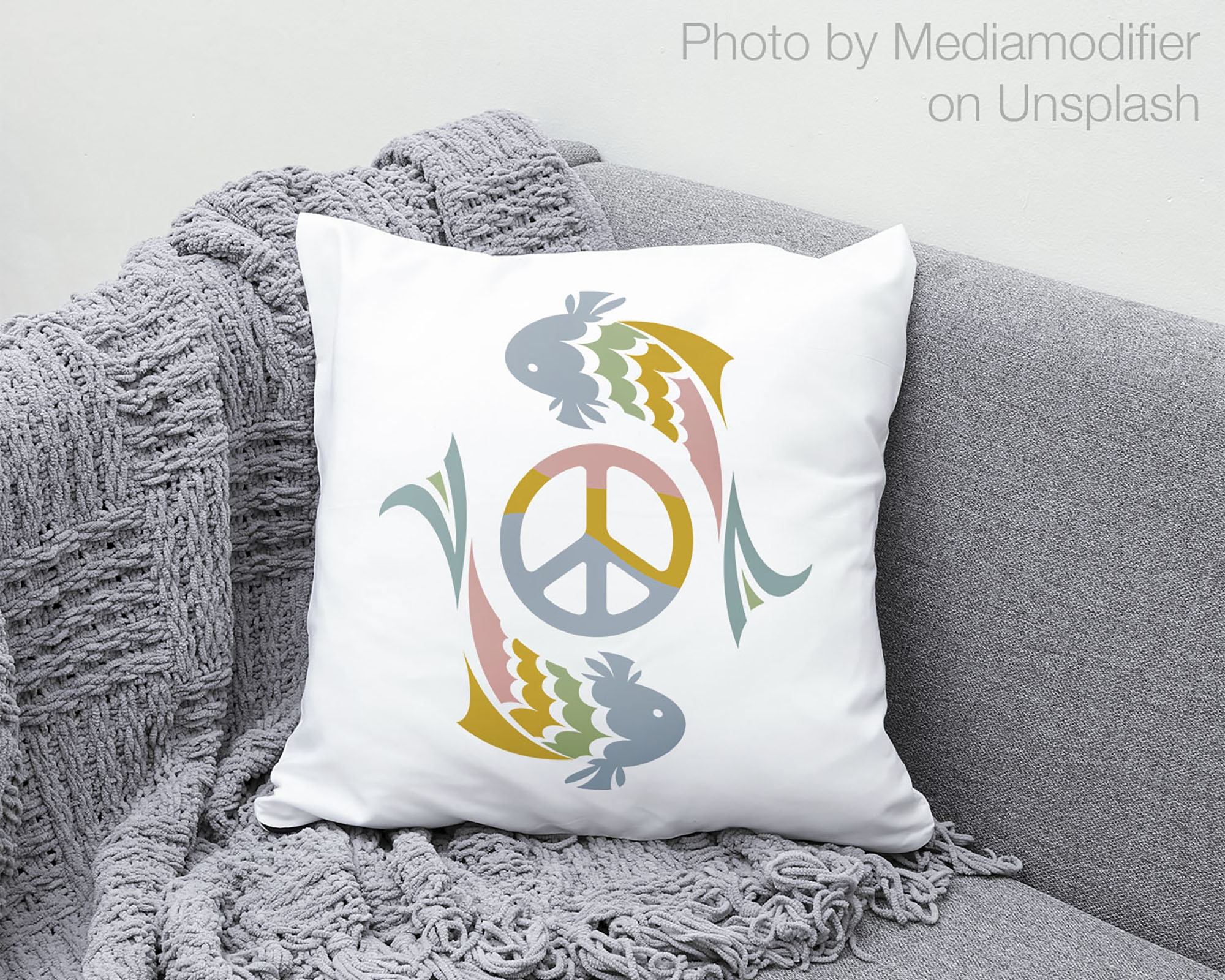 Koi Fish Peace Sign svg dxf png jpg eps Descargar - Etsy México