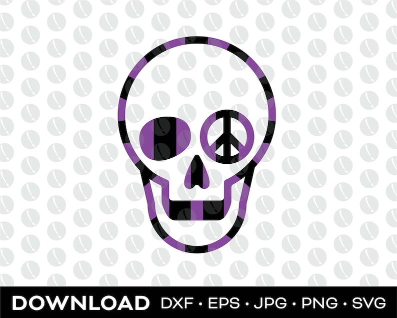 Skull Peace Sign Svg Png Jpg Dxf Eps Download for - Etsy